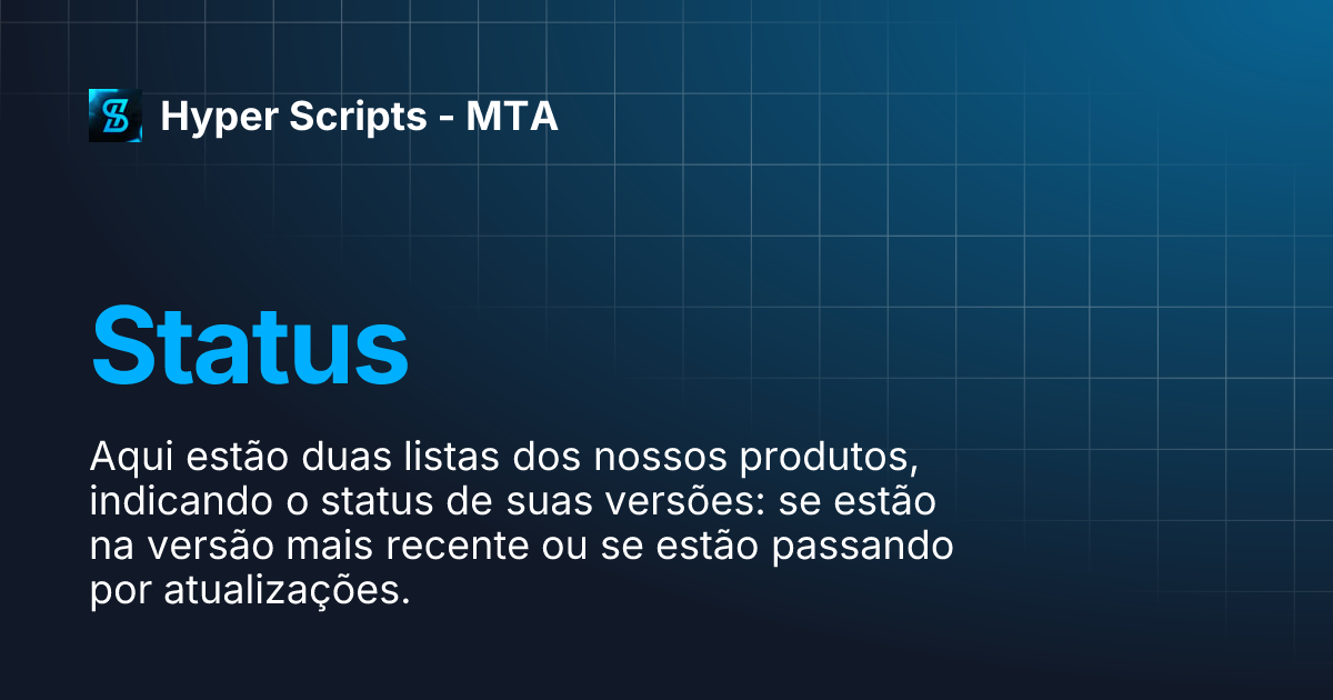 Status | Hyper Scripts - MTA
