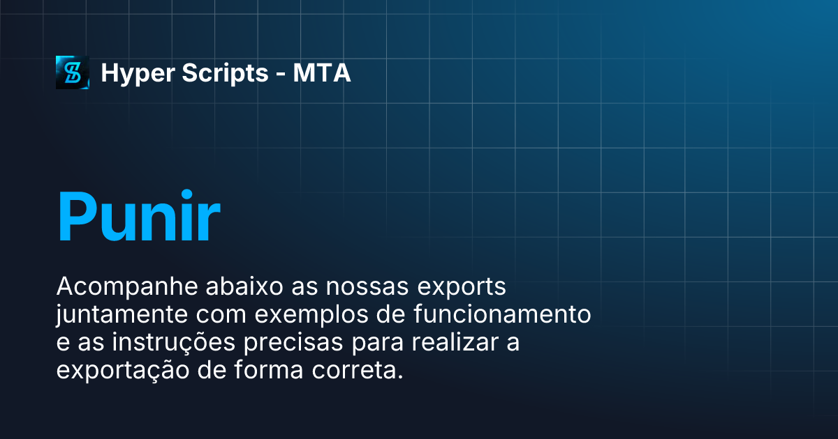 Punir | Hyper Scripts - MTA